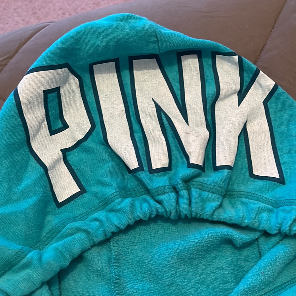 Pink Victoria’s Secret Hoodie With Pink Logo On Hood - Gem